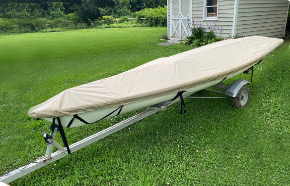 Custom Cover for Laser Sailboats: Khaki Sun-DURA Fabric Protects and ...