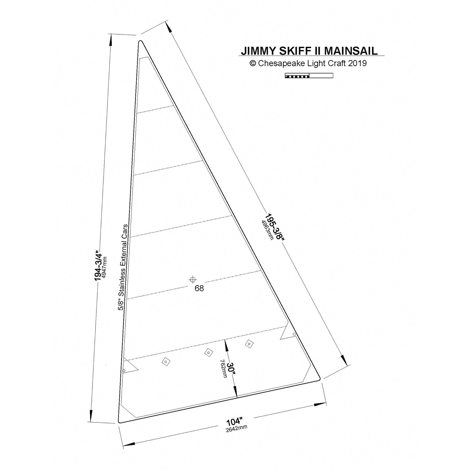 Jimmy Skiff II Sail: 68 Square Feet – Chesapeake Light Craft